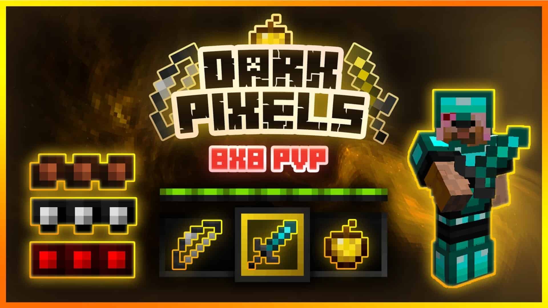 Dark Pixels PvP Resource Pack 1.8.9 | Texture Packs